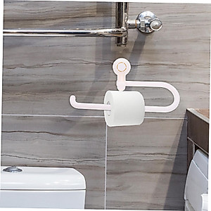 DRESSOOS Portable Toilet Paper Holder No Punching Storage Rack Hanger Tissue Toiletry Holder Suction Cup Towel Rack Roll Rack Napkin Toilet Tissue Rack Towel Suction Holders