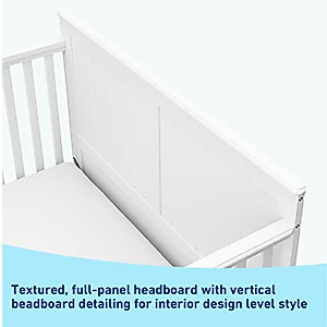 Graco Hadley 5-in-1 Convertible Crib with Drawer (White) – GREENGUARD Gold Certified, Crib with Drawer Combo, Full-Size Nursery Storage Drawer, Converts to Toddler Bed, Daybed and Full-Size Bed
