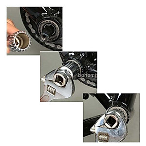 Winlauyet 5 in 1 Bicycle Repair Tool Set Chain Whip Wheel Sprocket Remove Tool Crank Puller Bottom Bracket Remover Freewheel Cassette Remover Chain Breaker