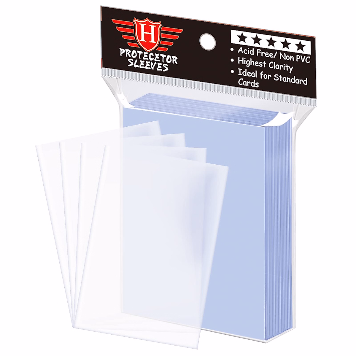 100 Counts Clear Penny Card Sleeves for Trading Cards, Plastic Soft Card Sleeves Card Protectors Fit for MTG Baseball Card, Sports Cards, Game Card Standard Cards
