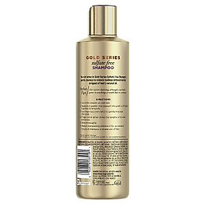Pantene Gold Series Argan Oil from ProV for Natural and Curly Textured Hair, Sulfate Free Shampoo, 8.5 Fl Oz