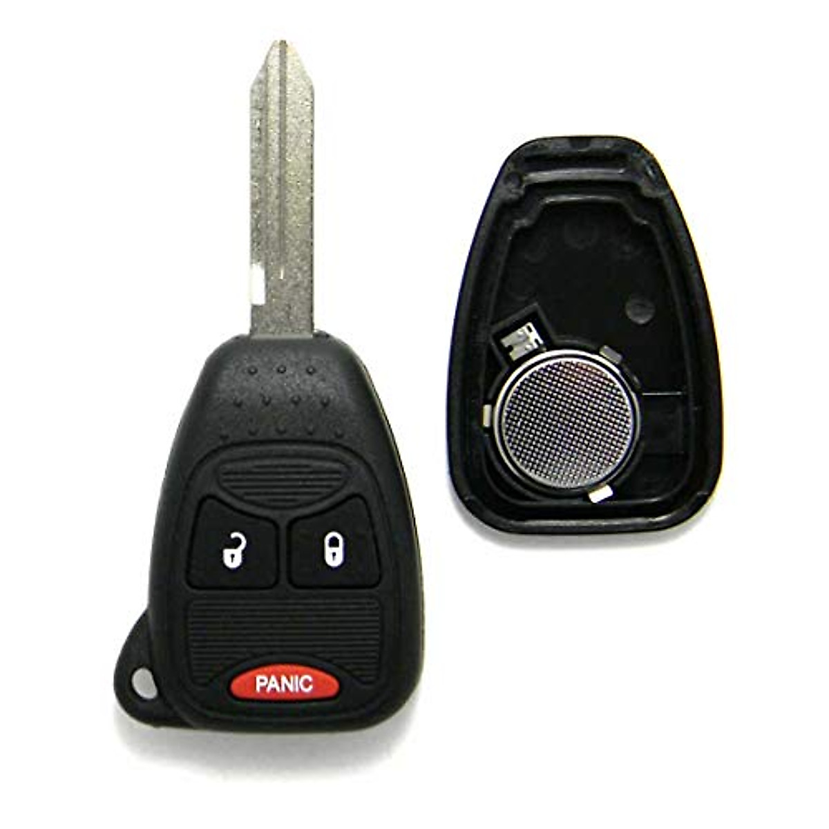 Replacement Case Compatible With Chrysler Dodge & Jeep 3-Button Remote Head Key Fob (FCC ID: OHT692427AA)