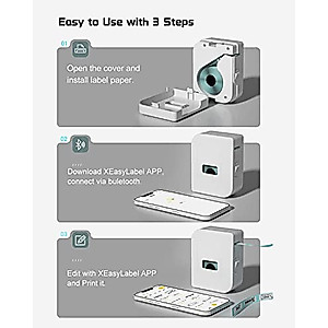 OROSAUR Label Makers Machine with Tape, HP1 Portable Mini Bluetooth Printer Label Maker for Home Storage,Office Organization,School,Wireless Thermal USB Rechargeable DIY Labeler