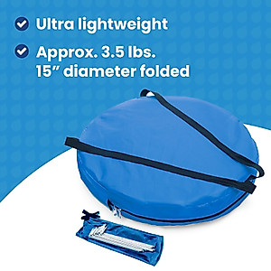 WeatherPod – The Original Large Upper-Body Pod – 1-Person Wearable Pod for Manual & Electric Wheelchairs and Folding Chairs, Protection from Cold, Wind and Rain – Royal Blue