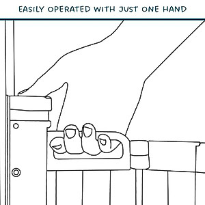 BabyDan Guard Me, Auto Retractable Safety Gate, Fits 22" - 36" Openings, White