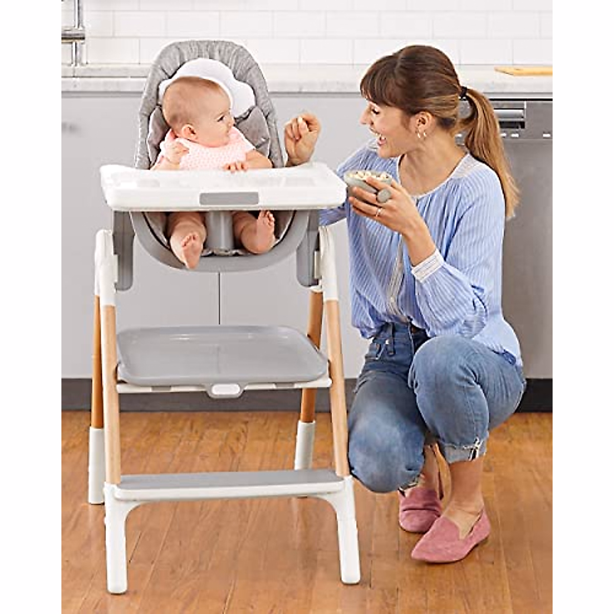 Skip Hop 2 in 1 High Chair, Convertible Sit-to-Step