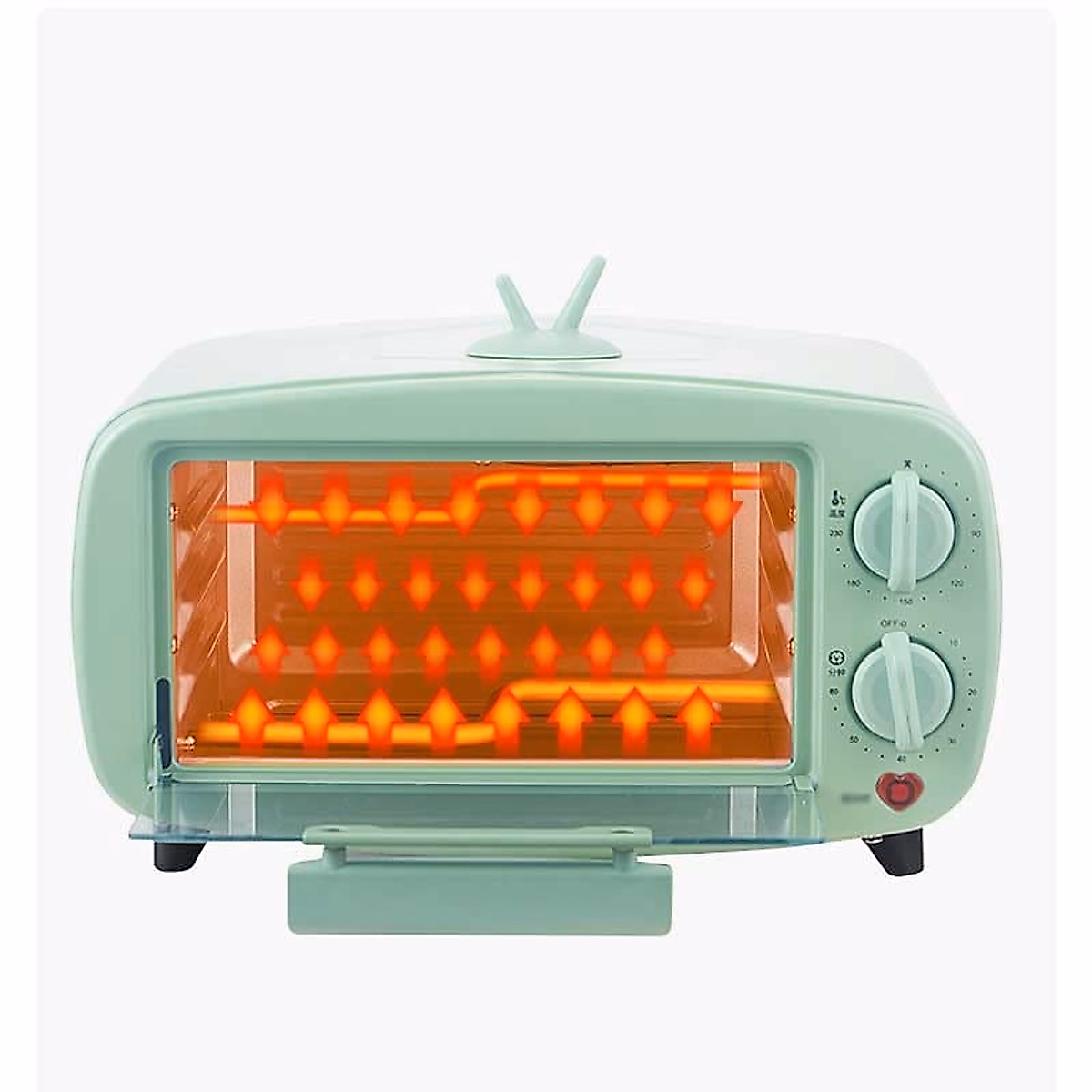 FZZDP Mini Household Electric Oven Multifunctional Pizza Cake Baking Oven With 60 minutes Timer Stainless Steel Toaster 2 Layers