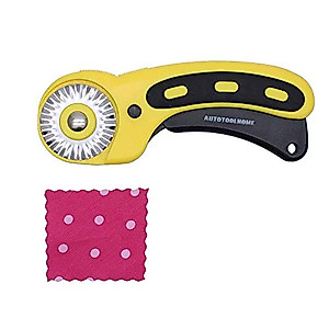 AUTOTOOLHOME 45mm Wavy Rotary Cutter 10pc Pinking Circular Refill Blades Fabric Paper Cutters Cutting Knife Patchwork Leather Sewing Tool