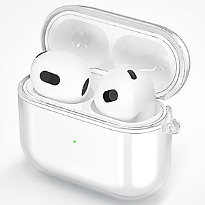 USTIYA Case for AirPods 3 Clear 2021 Protective Cover Transparent Key Chain Strap Protection Wireless Charging