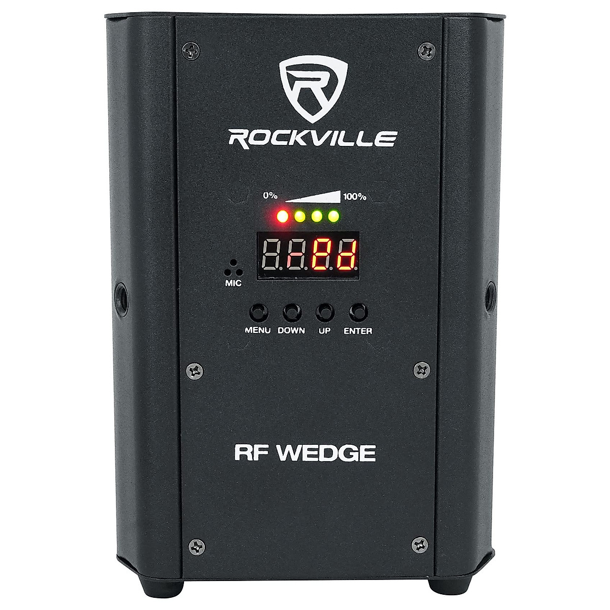 5 Rockville RF Wedge Black RGBWA+UV Battery Wireless DMX DJ Up Lights+RF Remotes