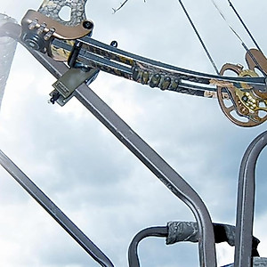 HME High-Quality Durable Reliable Versatile Easy-to-Install Universally Mountable Hunting Tree Stand Bow Holder - 360 Fork Rotation, Rock solid attachment