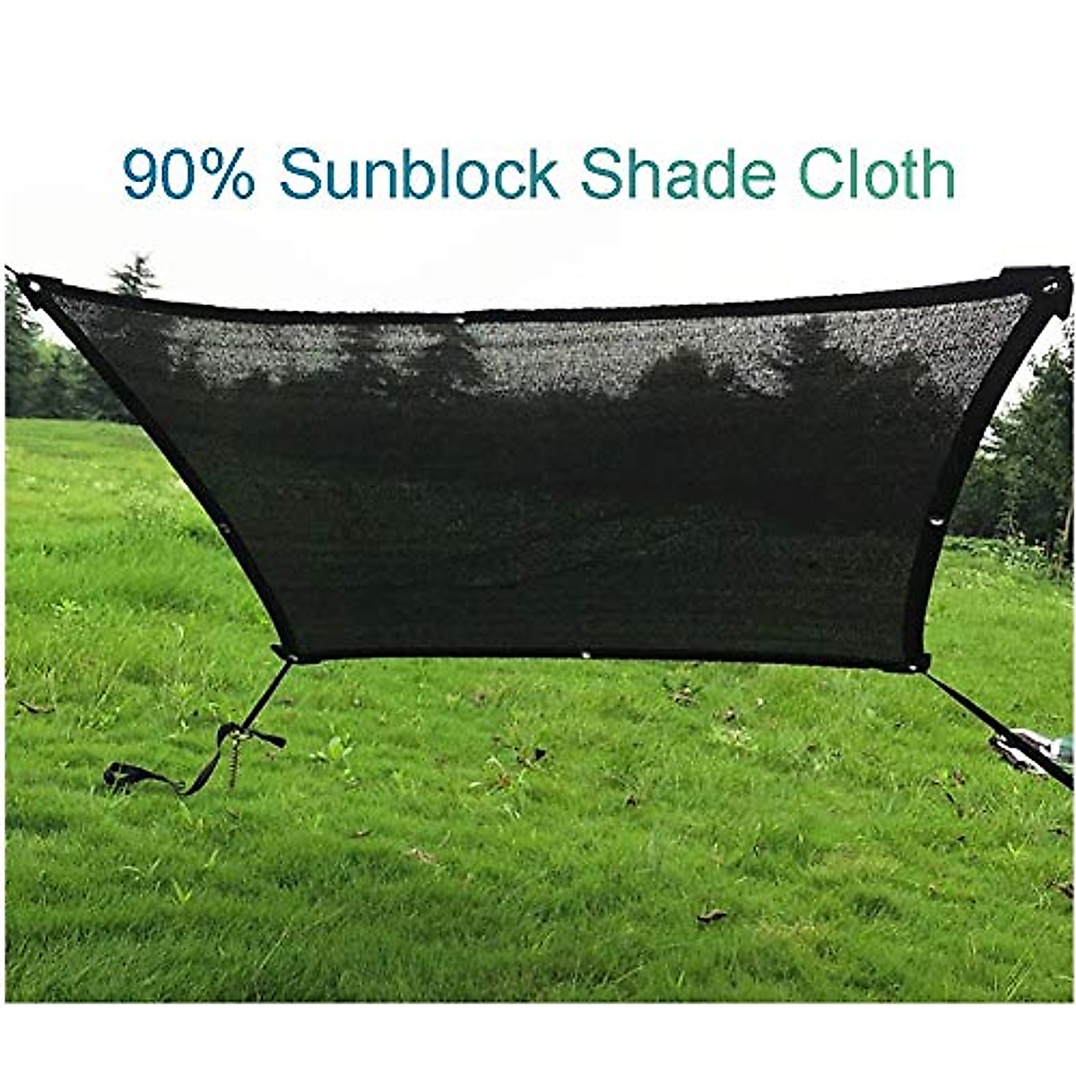 LXLA Privacy Fence Screening with Grommets - Sun Fencing Screen Cover for Balcony, Patio, Deck - Black (Size : 12m x 12m)