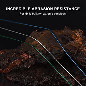 Pesidx Braided Fishing Line, Abrasion Resistant Braided Lines, High Sensitivity and Zero Stretch, 4 Strands to 8 Strands with Smaller Diameter