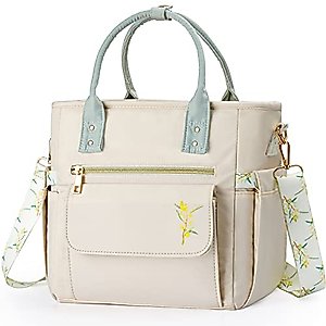 GLORIEROO Deluxe Lunch Bag Women - Leakproof Insulated Lunch Box for Women Gifts for Christmas Unique Gifts for Women Wetproof Lunch Tote Bag with Removable Strap for Work/Picnic