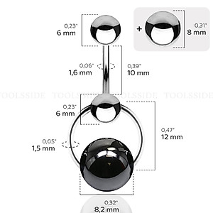 TOOLSSIDE Vch Piercing Jewelry- Vertical Hood Piercing Jewelry for Women 14G Surgical Steel Piercings for Genital Piercing