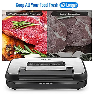 SEATAO VH5156 Vacuum Sealer, 80kpa Multifunctional Commercial and Home Vacuum Food & Glass Food Storage Containers Preserve Food Storage Containers with Lids