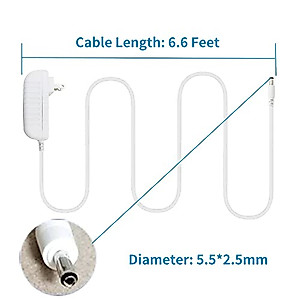 YANZHI Power Cord for Ingenuity/Fisher Price Baby Swing, [6V, 6.6ft] Snugapuppy Power Cord