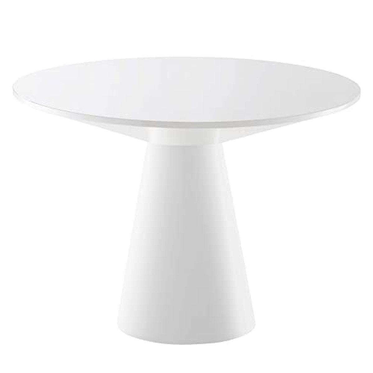 Modway Provision 75" Oval MDF Wood Dining Table in White Finish