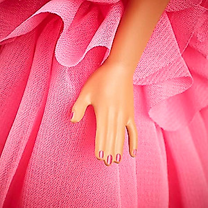 Barbie Signature Pink Collection Doll 3, Barbie Doll (Blonde) with Silkstone Body, Wearing Ruffled Chiffon Gown, Gift for Collectors