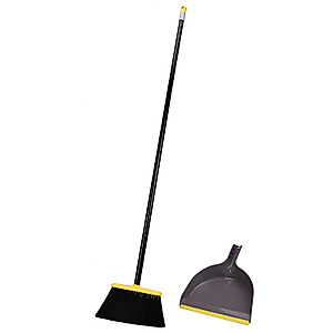 Broom and Dustpan Set,Indoor Broom with Dust pan Combo Set for Home,Angle Kitchen Broom for Floor Sweeping