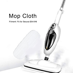 Pssopp 5PCS Floor Mop Refill Steam Mop Replacement Pads Professional Cloth Replacement Microfiber Mop Refill for Secura EM 516