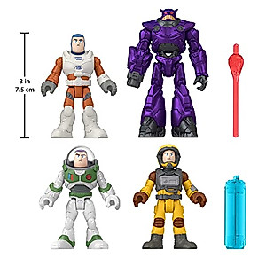 Fisher-Price Disney and Pixar Lightyear Toys, Imaginext Buzz Lightyear Mission Multipack Figure Set for Preschool Pretend Play Ages 3-8 Years