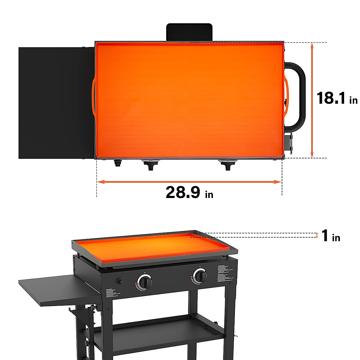 28" Griddle Mat Silicone for Blackstone,Heavy Duty Food Grade Grill Cover-Protect Your Griddle from Rodents, Insects, Debris and Rust