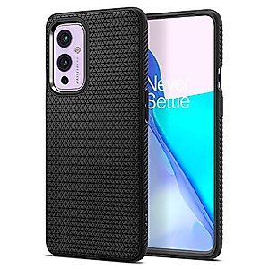 Spigen Liquid Air Armor Designed for OnePlus 9 Case 5G [Compatible with NA & EU Versions, NOT Compatible with CH & in Versions] (2021) - Matte Black