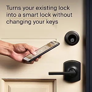 Level Bolt Smart Lock - Smart Deadbolt that Works with Your Existing Lock for Keyless Lock Entry, App-Enabled Bluetooth Lock with Smartphone Access, Compatible with Apple HomeKit