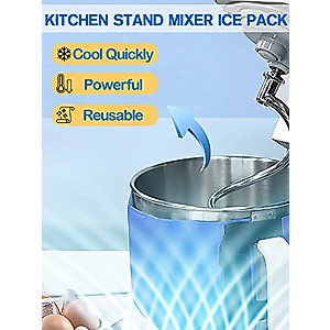 Resuable Ice Bag Ice Pack Used For Kitchen Stand Mixer Electric Stand Mixer Baking Mixer Between 4 And 7 Qt To Cool Down Food, Loose And Tight Can Be Adjusted According To The Size Of Mixer