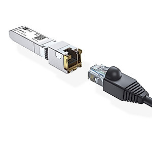10Gb SFP+ RJ45 Module, 10Gbase-T Ethernet SFP+ Copper Transceiver Support 10G/5G/2.5G/1.25G, Compatible with Ubiquiti UF-RJ45-10G, UniFi, TP-Link TL-SM5310-T, MikroTik, Fortinet, D-Link, 30m