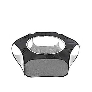 BXT Small Animals Playpen with Top Cover Indoor Outdoor Pet Cage Pop-up Playard Portable Pet Tent for Kitten Cat,Puppy Dog,Rabbit,Hamster,Guinea Pig,Squirrel