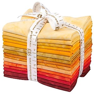 Lunn Studios PRISMA DYES LAVA FLOW BATIKS Fat Quarter Bundle 15 Precut Cotton Fabric Quilting FQs Assortment Robert Kaufman FQ-831-15