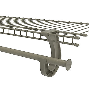 ClosetMaid SuperSlide Hanging Closet Rod Bar, 4 Ft., for Closet Organizer Systems, Nickel Finish