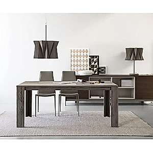 GIA 59" L Wood Restaurant Dining Table for 4-6, Seats up to 6, Modern Farmhouse Rectangular Home Kitchen Dinner Table with Melamine Finish, 59x35x29.5 Inches, 77lbs, Aged Gray Oak