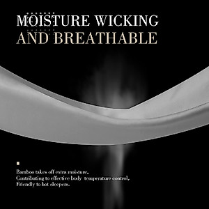 WishSmile Cooling Pillowcases Queen Pillow Cases Set of 2,Hair and Skin Friendly,Light Grey,20x30 inches