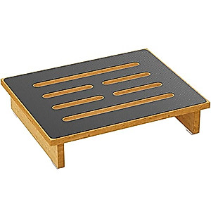 DT Wooden Step Stool for Adults - Upgraded Stepping Surface with Non-Slip Rubber, 450Ib Carrying Capacity, Suitable for Bathroom, Kitchen or Bedside, Kid and Senior Support