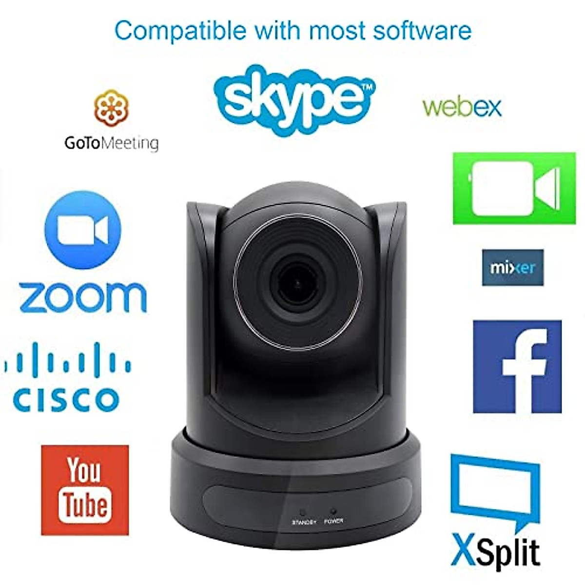 XUNGU HD Video and Audio Conferencing System All-in-One 3X Optical Zoom USB Conference Camera with Speakerphone 1080p Camera and Speakerphone for Conference Rooms