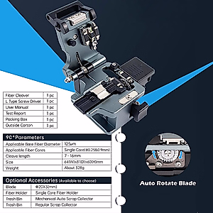 D YEDEMC 2024 New Mode 9C+ High Precision Fiber Cleaver with 24 Surface Blade and 3 in 1 Fiber Holder Automatic Return Knife FTTH Tooll