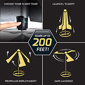 NATIONAL GEOGRAPHIC Rocket Launcher for Kids – Patent-Pending Motorized Air Rocket Toy, Launch up to 200 ft. with Safe Landing, Kids Outdoor Toys & Model Rockets, Gifts for Boys and Girls, Space Toys