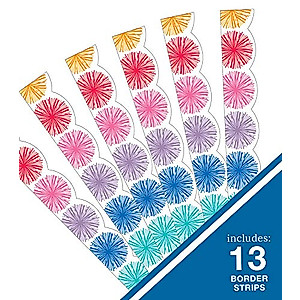 Schoolgirl Style Hello Sunshine Pom Rainbow Bulletin Board Borders, 39 ...