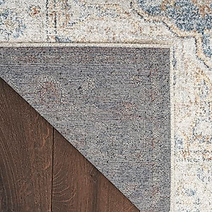 Nourison Astra Machine Washable Persian Denim Multi 7'10" x 10' Area -Rug, Easy -Cleaning, Non Shedding, Bed Room, Living Room, Dining Room, Kitchen (8x10)