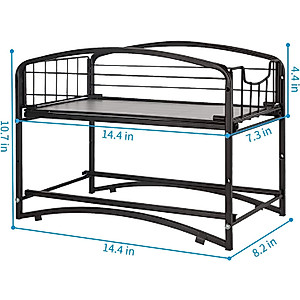 Bextcok Under Sink Organizers And Storage, 2 Tier Pull Out Under Sink Storage For Kitchen With Sliding Drawer, Metal Bathroom Cabinet Organizer Shelf, Pantry Organizers And Storage,Black
