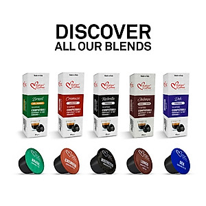 ITALIAN COFFEE FOR ESPRESSO LOVERS Italian Coffee capsules compatible with Verismo, CBTL, Caffitaly, K-fee systems (Sampler, 4 flavors, 40 pods tot., No decaf)