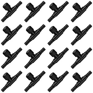 30 Pieces Aquarium Air Valve, Air Pump Control Valves Air Pump Single Way Plastic Air Flow Control Regulator for 4 mm Hose Air Line Tubing Connector