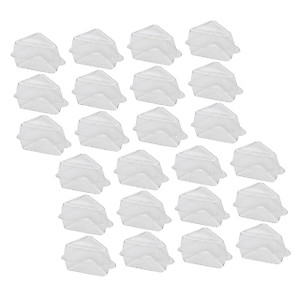 Abaodam 100 Pcs Triangular Cake Box Raclette Sandwich Container Disposable Cake Containers Plastic Container with Lid Cake Containers with Lids With Cover Clamshell Pizza The Pet