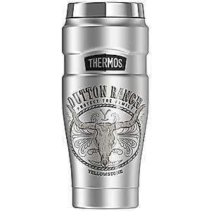 THERMOS Yellowstone OFFICIAL Yellowstone Dutton Ranch STAINLESS KING Stainless Steel Travel Tumbler, Vacuum insulated & Double Wall, 16oz
