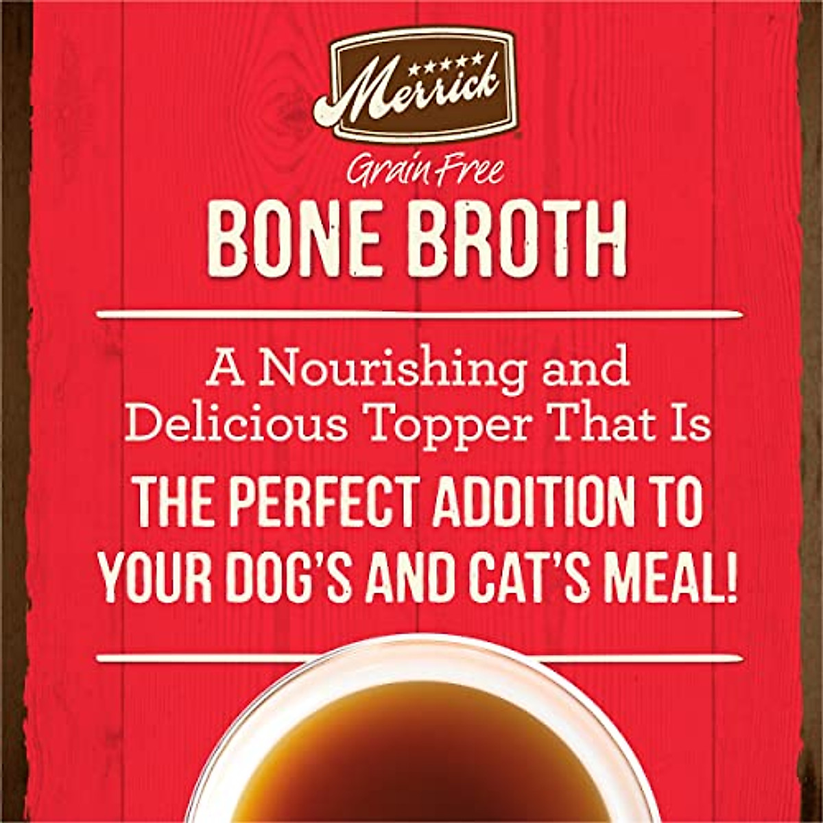 Merrick Grain Free Beef Bone Broth, Dog Food Topper - 16 oz. Pouch