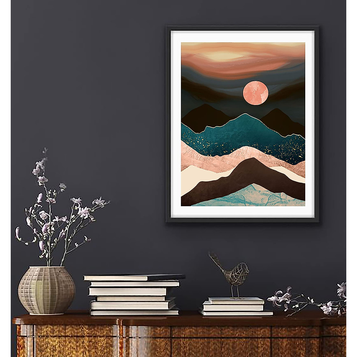 Hestarcul Diamond Painting Mountain Kit,Diamond Art Kits for Adults,Abstract Scenery Paint with Diamonds Round for Gift,Wall Decor(12x16) (Mountain)