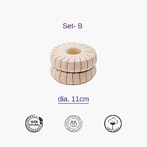 Yoga Chumbals Set Of 10pcs (White), Pune Chumbals set, Iyengar Yoga, Yoga donuts, Yoga props, Restorative yoga, yin yoga, yoga accessories, yoga equipments, cotton chumbals set